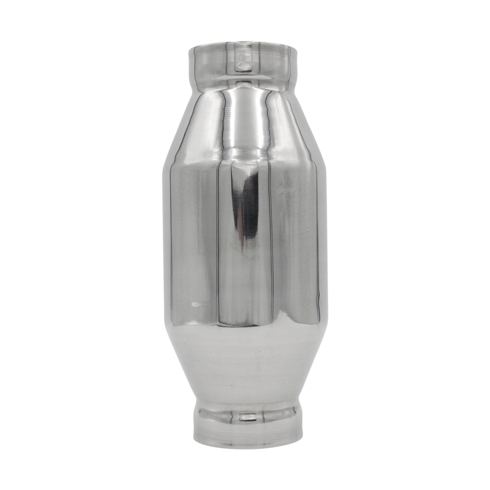 2.5" Hi Flow Catalytic Converter 100 Cell Polished Stainless Steel O2 ...