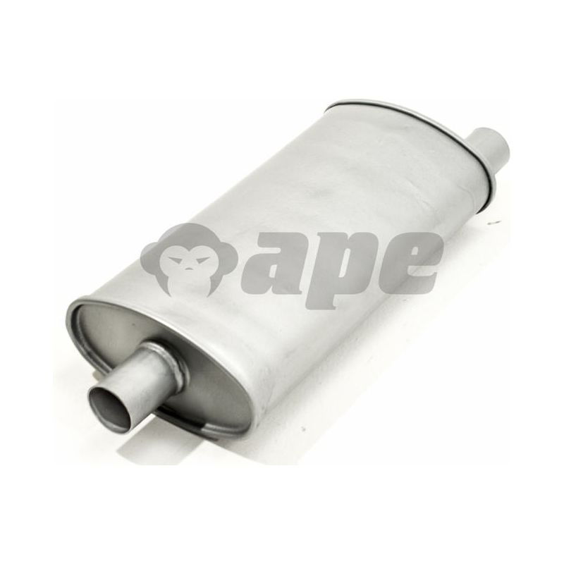 APE Oval Muffler 2" Inch ID Offset/Centre 8" x 4" x 16" - Triple Flow ...